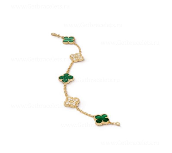 Replica Replica Van Cleef Arpels Vintage Alhambra Bracelet 5 motifs ...